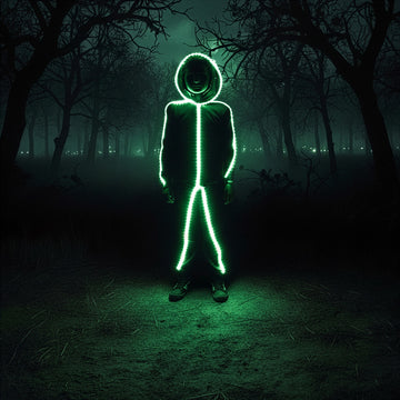 Kid's LED stickman costume by Glowy Zoey