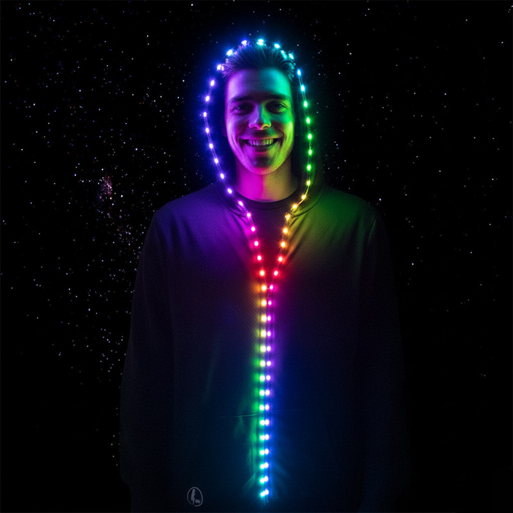 Luminoid LED Hoodie - Bluetooth App Controlled - Rechargeable – Glowy Zoey