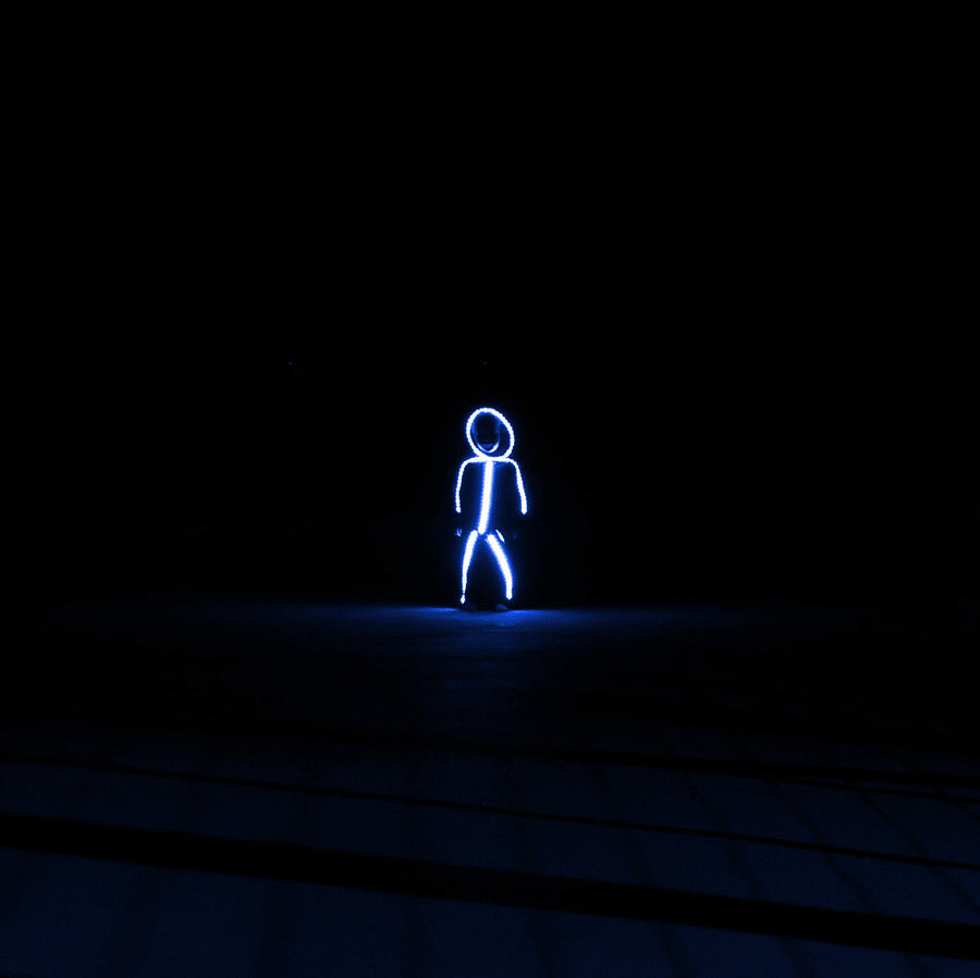 Toddler LED stickman costume by Glowy Zoey