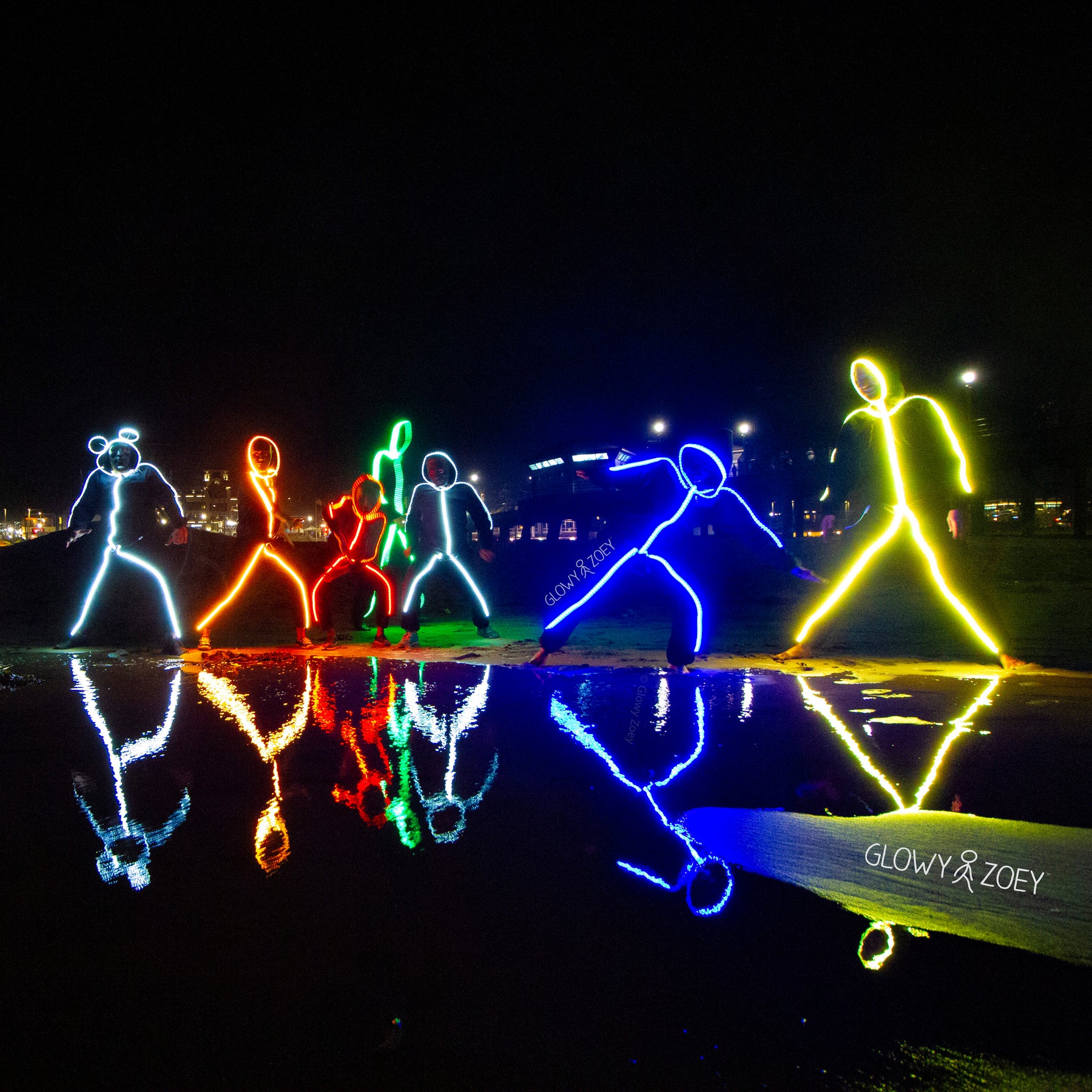RGB Color Changeable light up LED Stick Figure Kit by Glowy Zoey