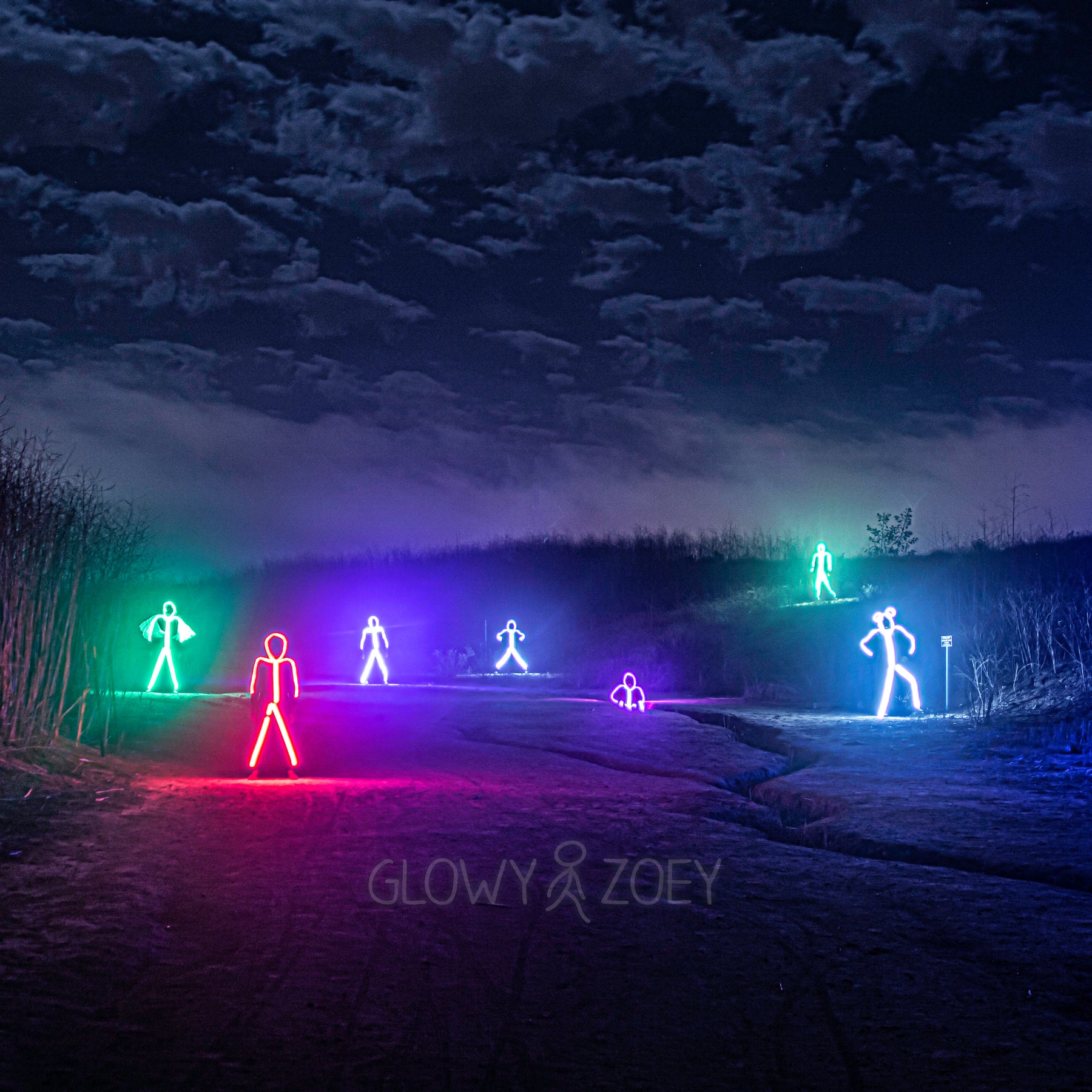 RGB Color Changeable light up LED Stick Figure Kit by Glowy Zoey